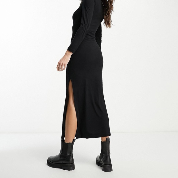 French Connection | Dresses | Fcuk Dress Side Split Jersey Midi Dress ...